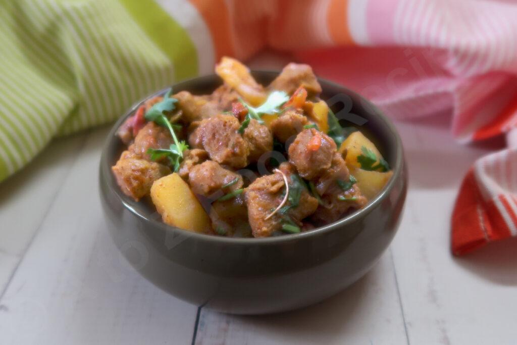 Dry Soya Chunks & Potato Recipe - A to Z Food Recipes