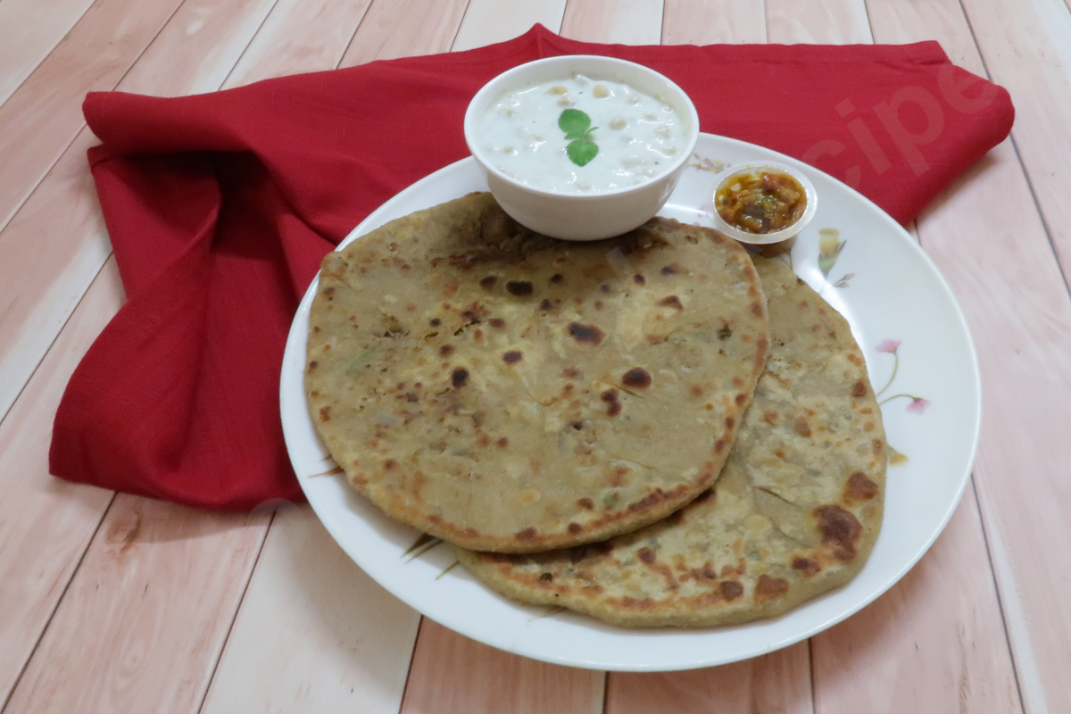 Oats Onion Chilli Paratha Recipe - A to Z Food Recipes
